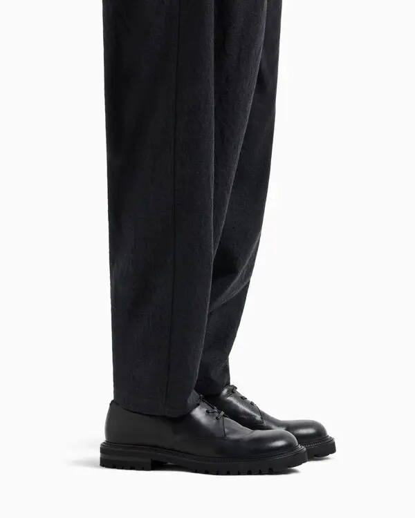 Giorgio Armani Embossed Leather Lace-up Shoes