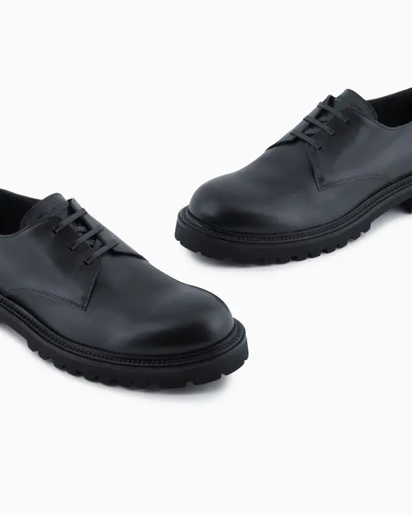 Giorgio Armani Embossed Leather Lace-up Shoes