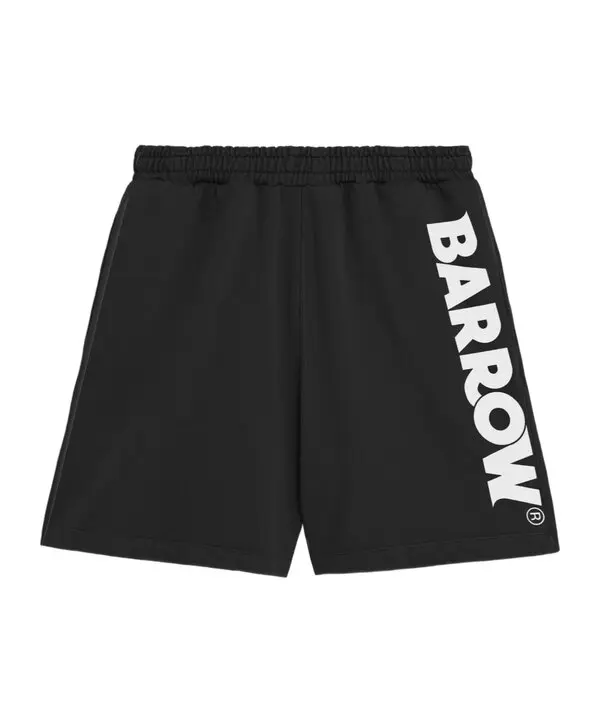 BARROW Logo Print Shorts - Black