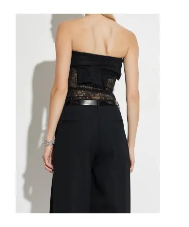 Vetements Lace Bow Tube Top
