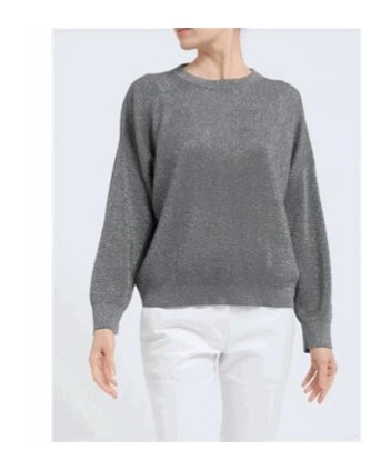 Brunello Cucinelli Ribbed Crew Neck Long Sleeve Pullover