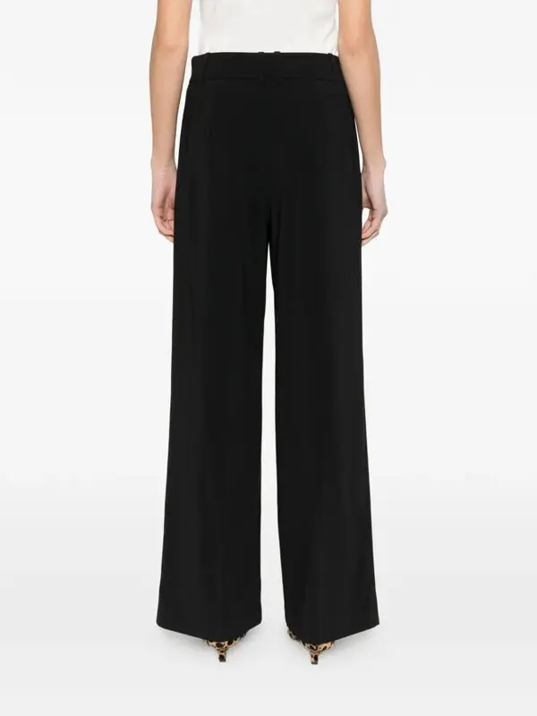 Patrizia Pepe Button Detail Pleated Wide Leg Trousers
