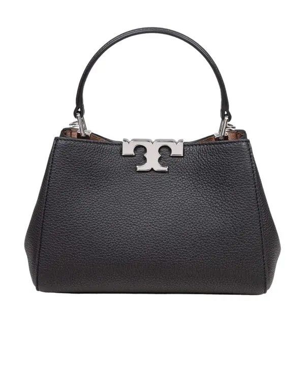 Tory Burch Eleanor Pebbled Mini Satchel Bag - Black