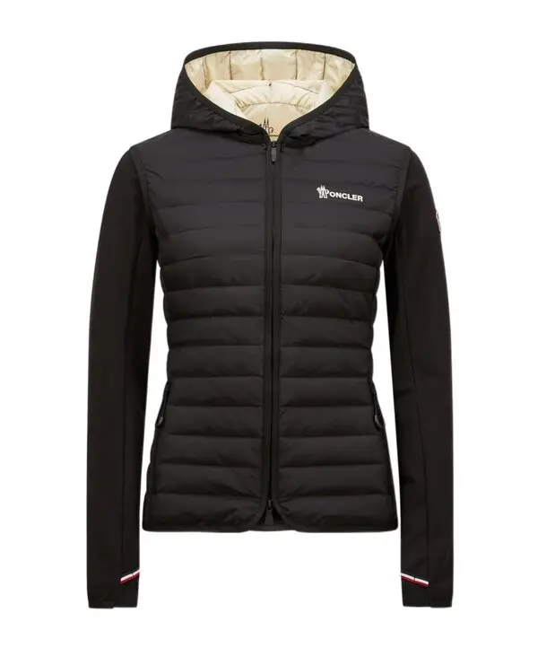 Moncler Padded Zip-up Hoodie With Hood - Black