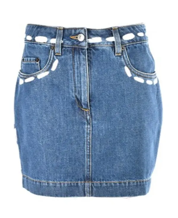 Moschino Denim Hip Skirt - Blue