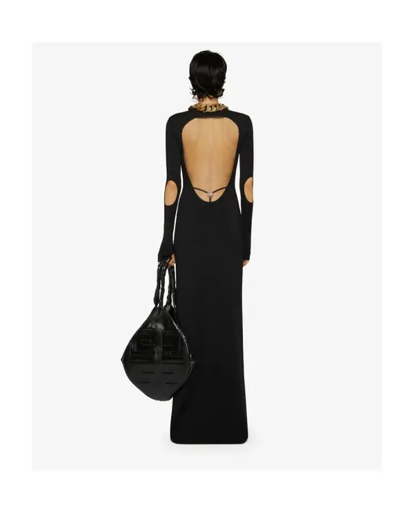 Givenchy Cut-out Long-sleeve Maxi Dress