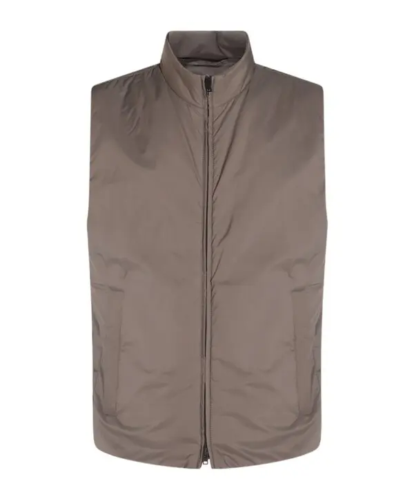 Herno Zip-up Sleeveless Gilet - Gray