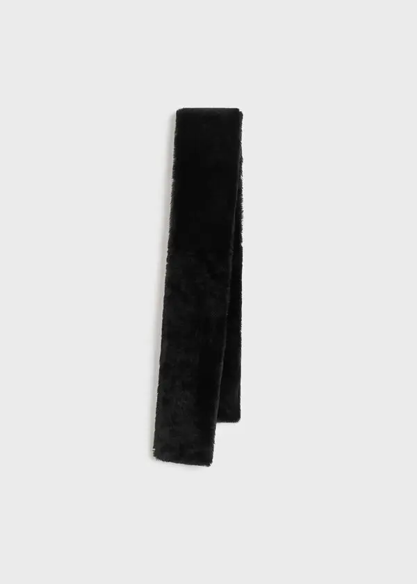 TOTEME Shearling Tuxedo Scarf - Black