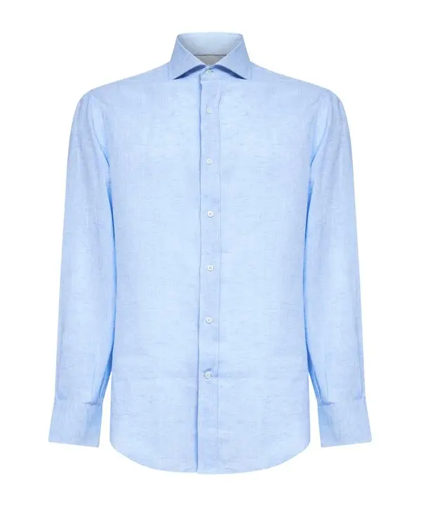 Brunello Cucinelli Buttoned Long Sleeved Shirt - Blue