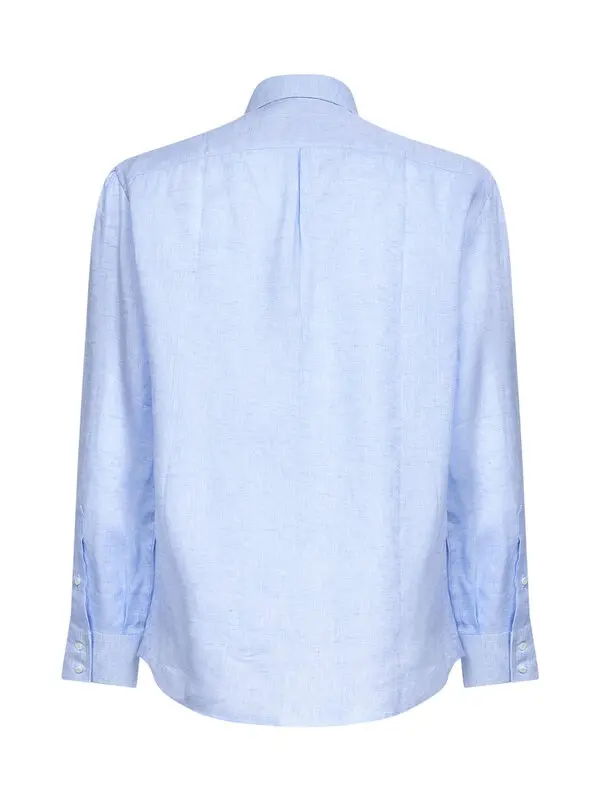 Brunello Cucinelli Buttoned Long Sleeved Shirt - Blue