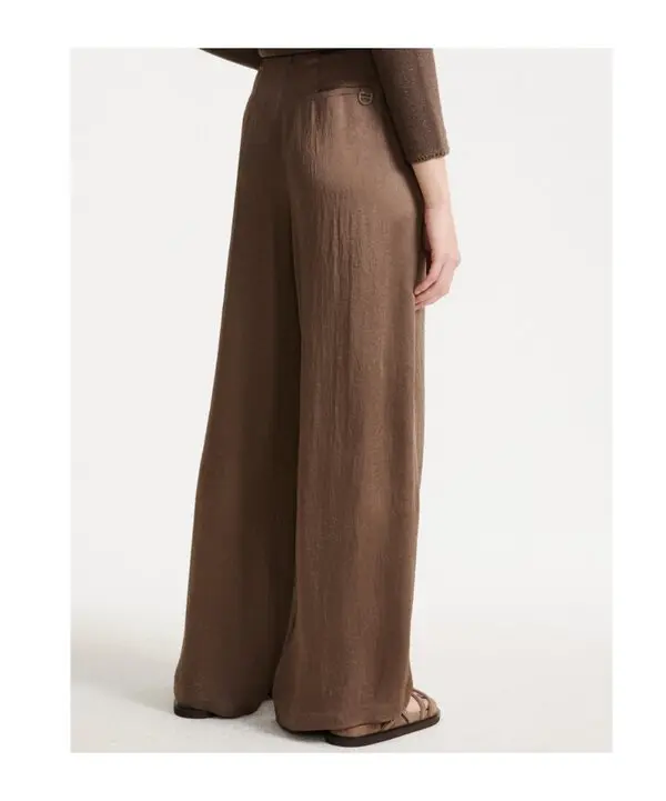 Marella Wide-fit Crinkle Twill Trousers