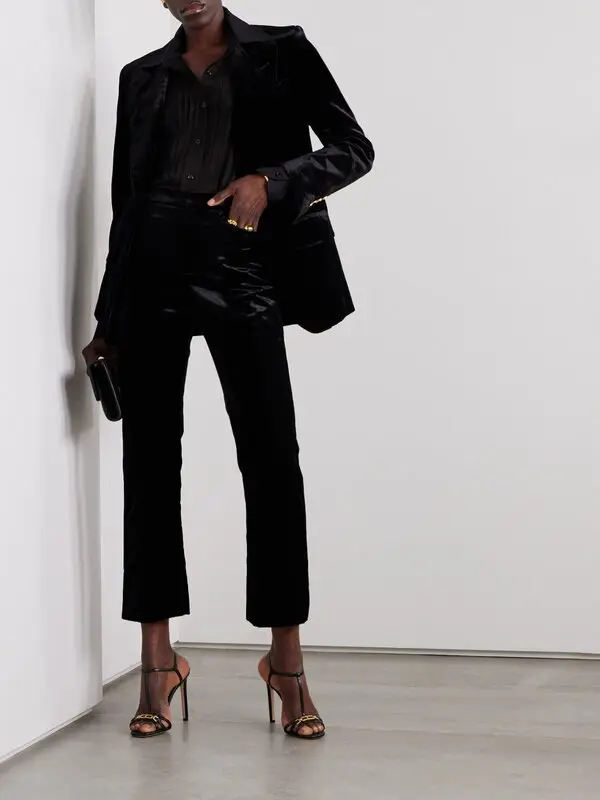 TOM FORD Pleated Silk Shirt - Black