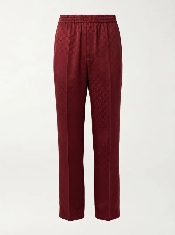 Gucci Gg Jacquard Elastic Waistband Trousers