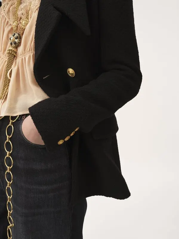 Chloé Double-breasted Textured Blazer