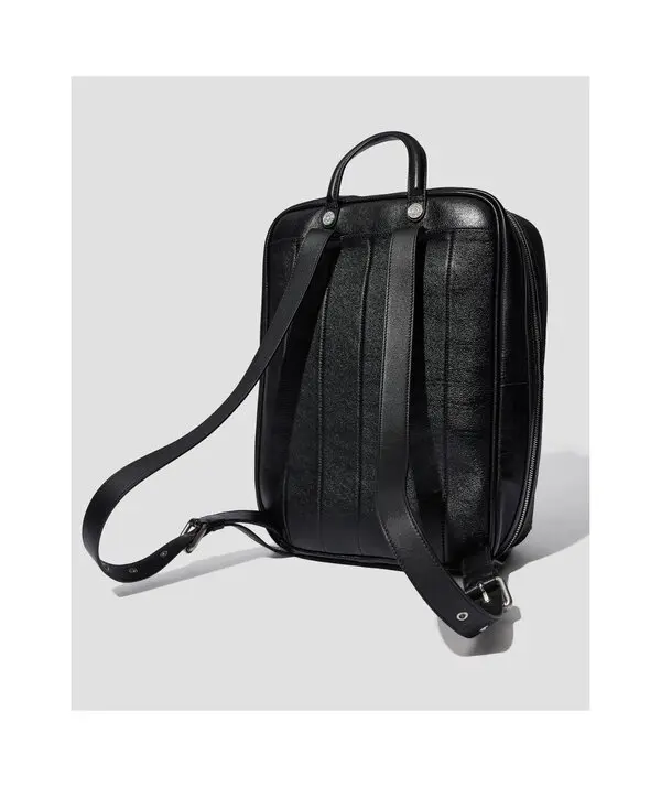 Acne Studios Leather Backpack With Top Handle And Silver-tone Hardware