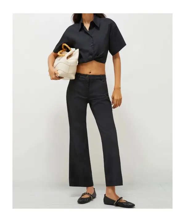 Marella Belt Loops Slacks - Black