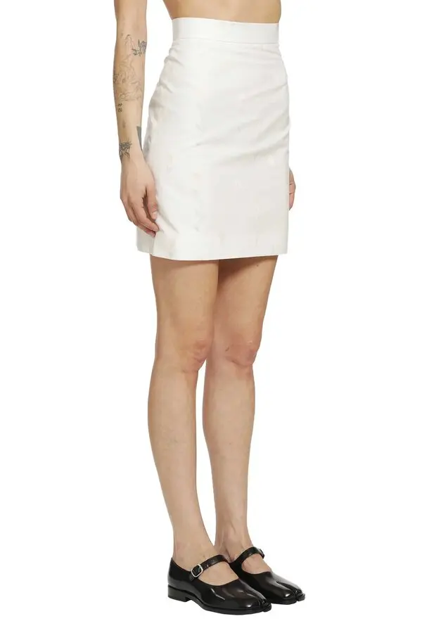 VIVIENNE WESTWOOD Floral Embroidered A-line Mini Skirt