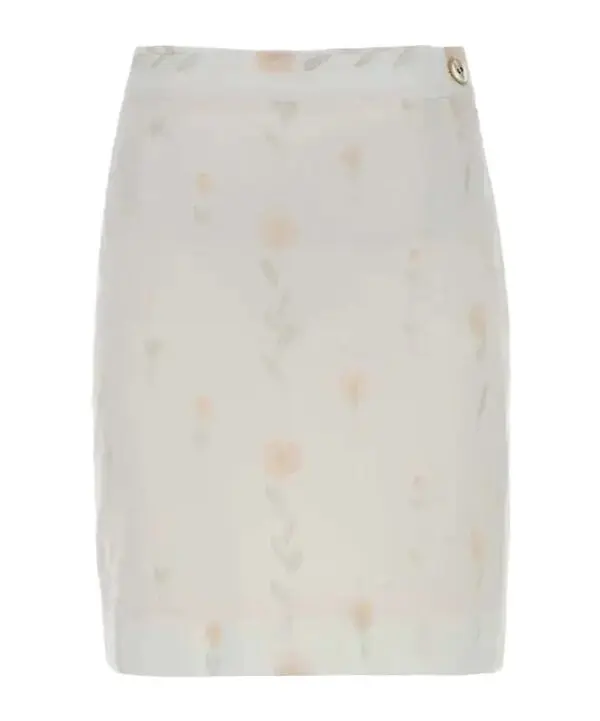 VIVIENNE WESTWOOD Floral Embroidered A-line Mini Skirt - White