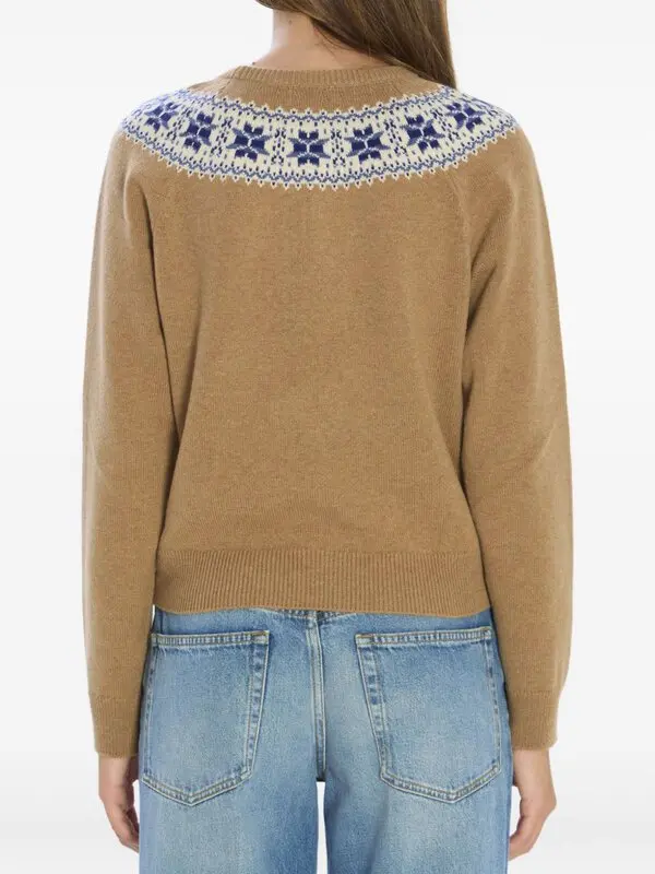 Celine Fair Isle Cashmere Crew Neck Sweater