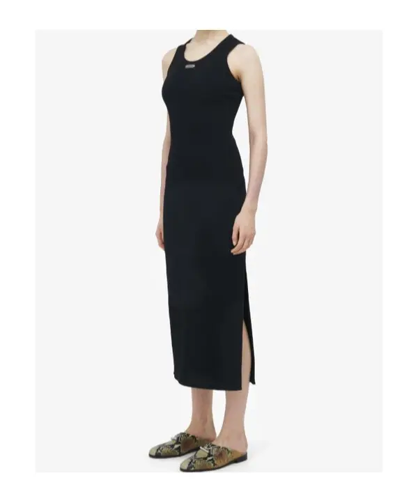Alexander McQueen Ribbed Bodycon Sleeveless Midi Dress
