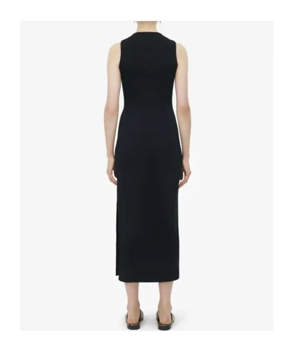 Alexander McQueen Ribbed Bodycon Sleeveless Midi Dress