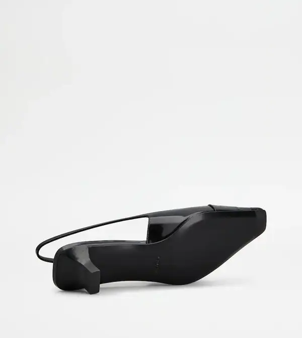 TOD'S Slingback Pumps With Buckle Charm - Black