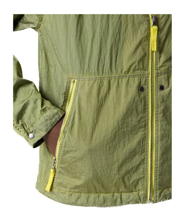 Stone Island Hooded Jacket With Light Water And Wind Resistance - Lemon