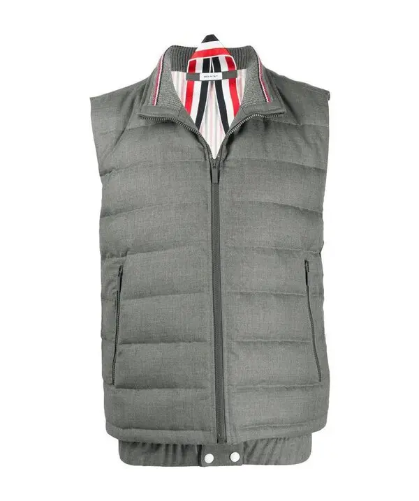 Thom Browne Down-filled Ski Vest - Medium Gray
