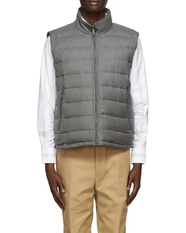 Thom Browne Down-filled Ski Vest - Medium Gray