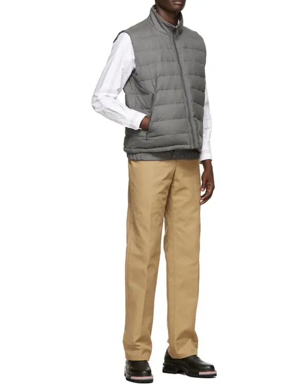 Thom Browne Down-filled Ski Vest - Medium Gray