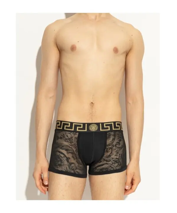 Versace Greca-border Laced Boxers