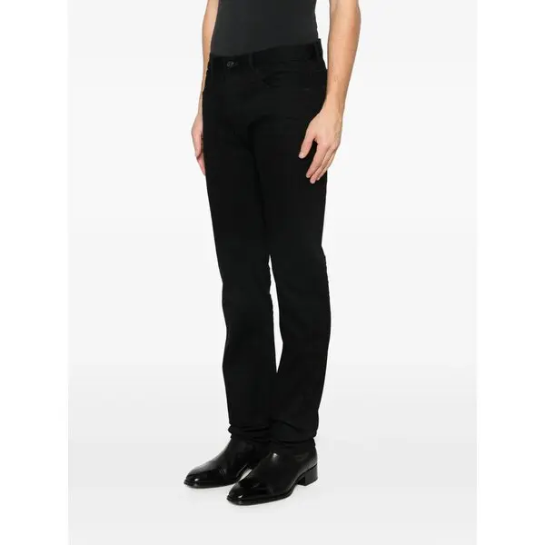 TOM FORD Logo Patch Straight Leg Jeans - Black