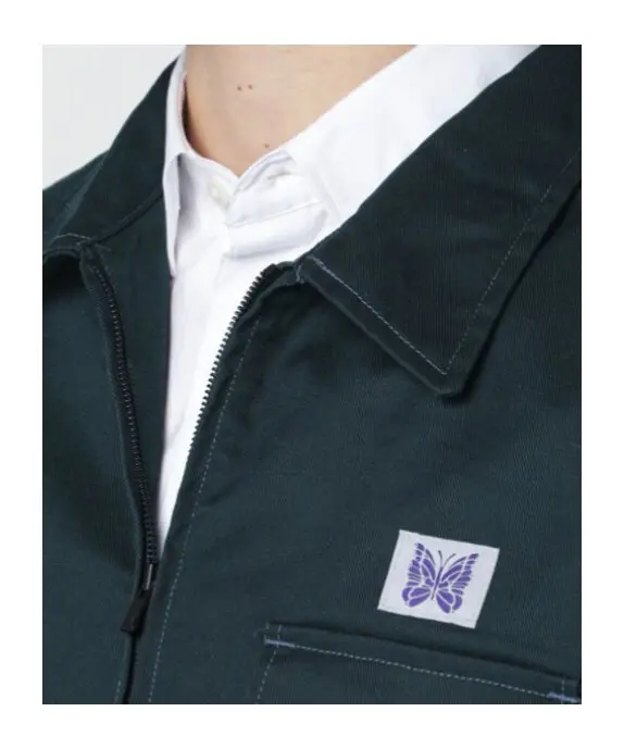 Needles Zipped Logo Patch Jacket - Green