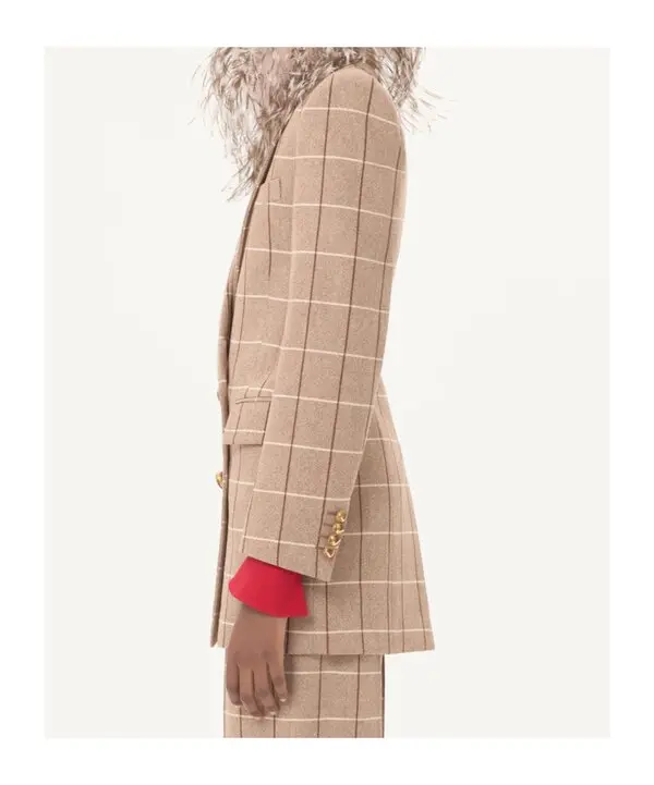 Valentino Garavani Windowpane Check Double-breasted Blazer