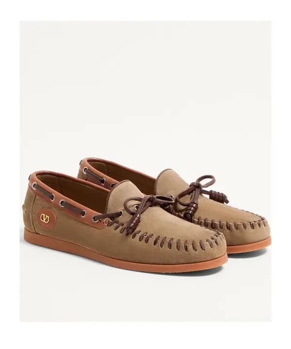 Valentino Garavani Palm Avenue Slip-on Boat Shoes - Brown