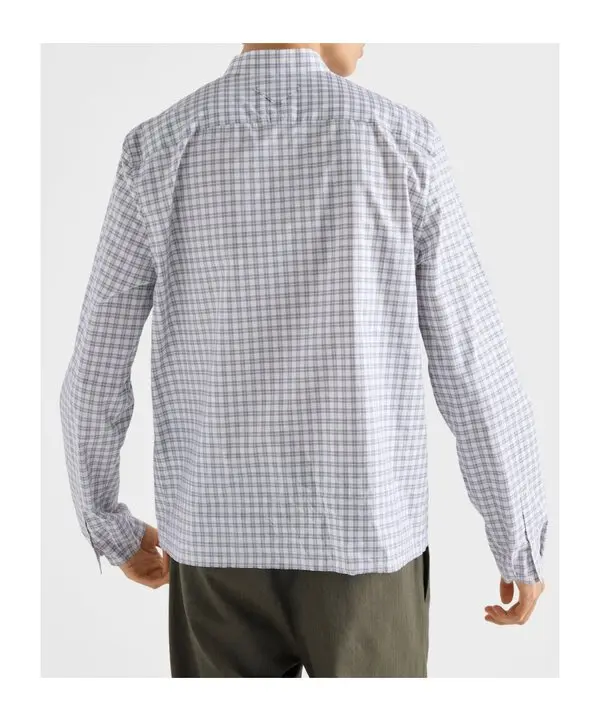 Prada Check Printed-patch Shirt
