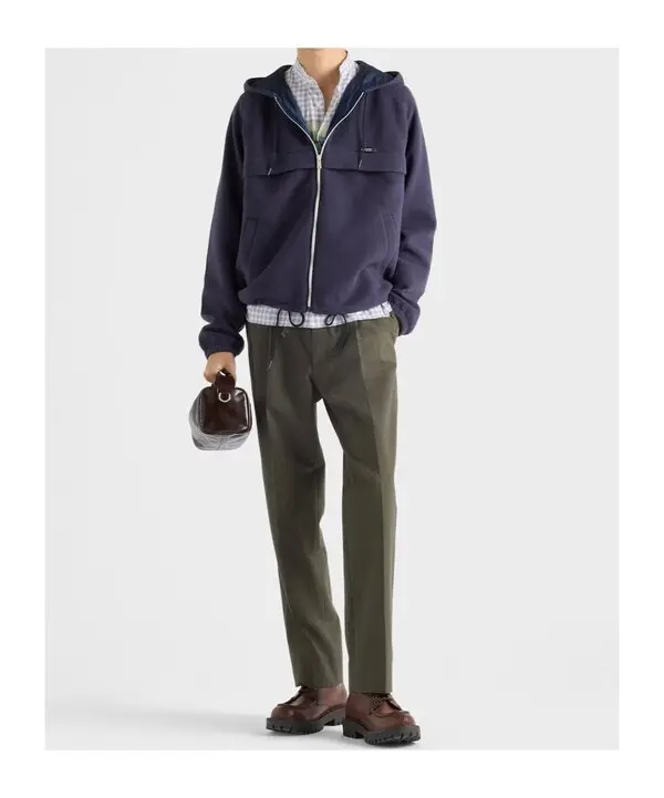 Prada Check Printed-patch Shirt