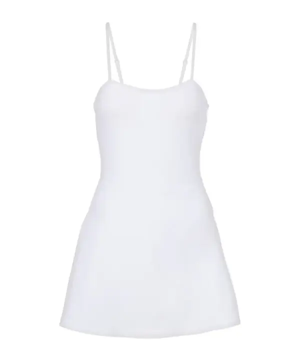 Alo Yoga Logo Sleeveless Dress - White