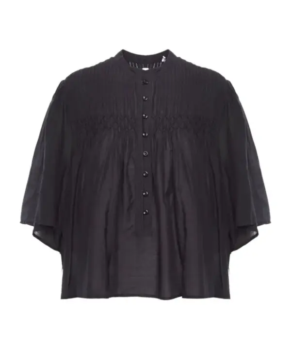 Isabel Marant Étoile Pleated Ruffled Sleeve Shirt