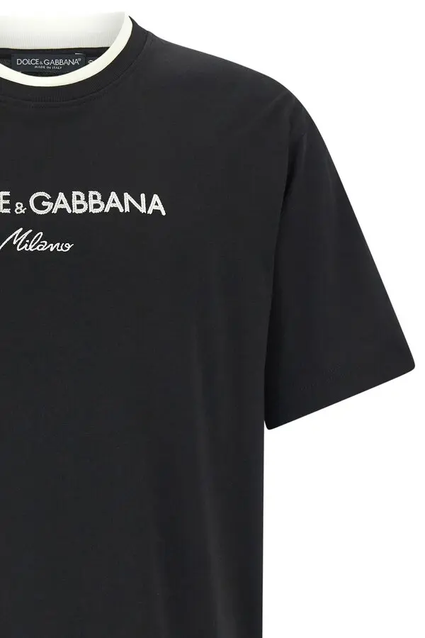 Dolce & Gabbana Dolce Gabbana Logo Embroidered Crewneck T-shirt