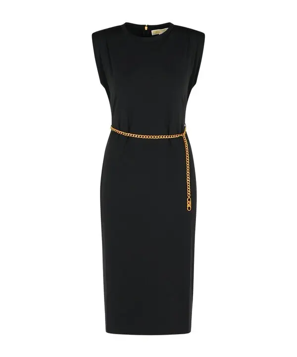 Michael Kors Chain Belt Dress - Black