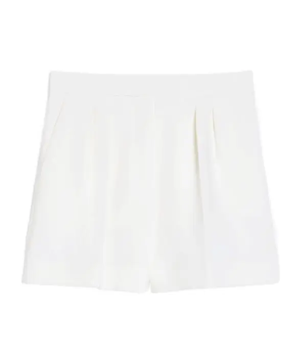 Max Mara Wool Canvas Shorts - White