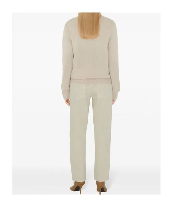Burberry Checked Knitted Crewneck Jumper