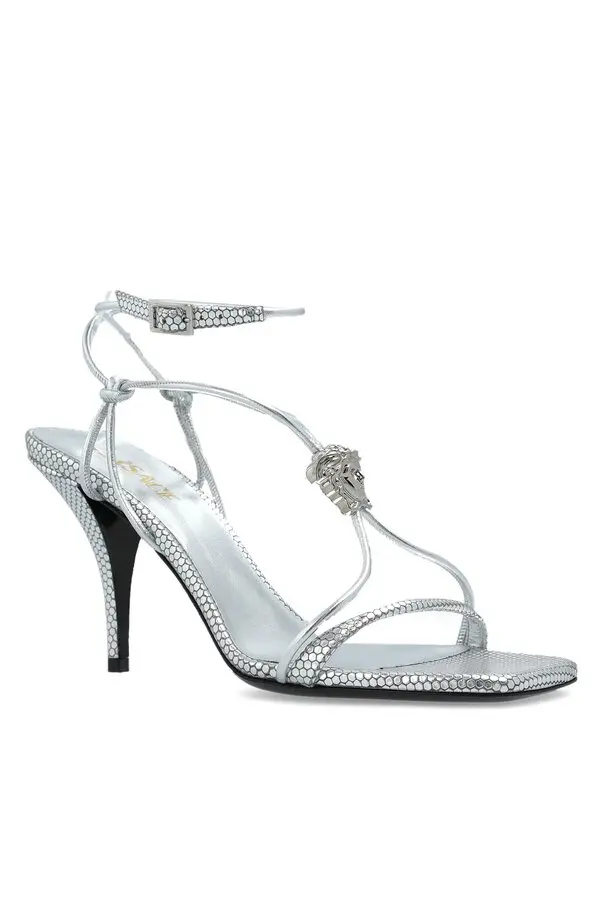 Versace Square-toe Heeled Sandals