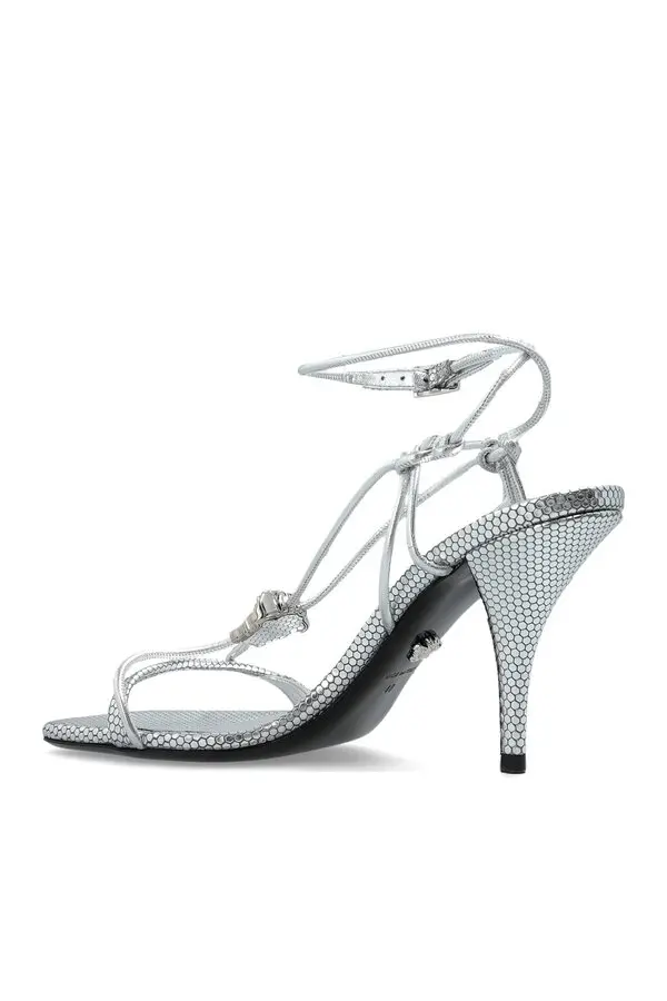 Versace Square-toe Heeled Sandals