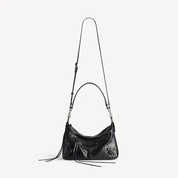 Balenciaga Le City Moto Small Shoulder Bag - Black