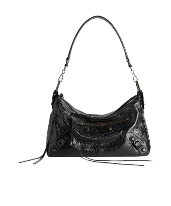 Balenciaga Le City Moto Small Shoulder Bag - Black