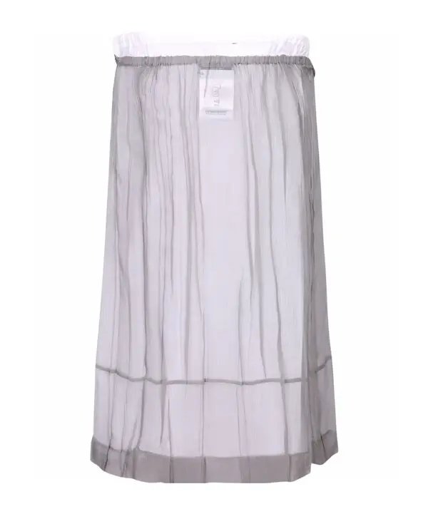 Prada Embroidered Chiffon Midi Skirt