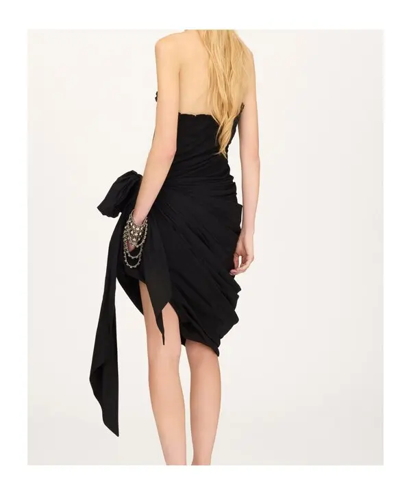 Chloé Wrapped Halterneck Dress In Cotton Poplin