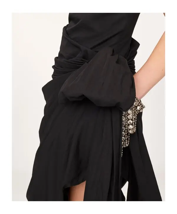 Chloé Wrapped Halterneck Dress In Cotton Poplin